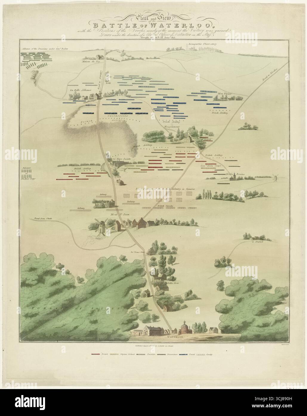 Battle of waterloo map hi-res stock photography and images - Alamy