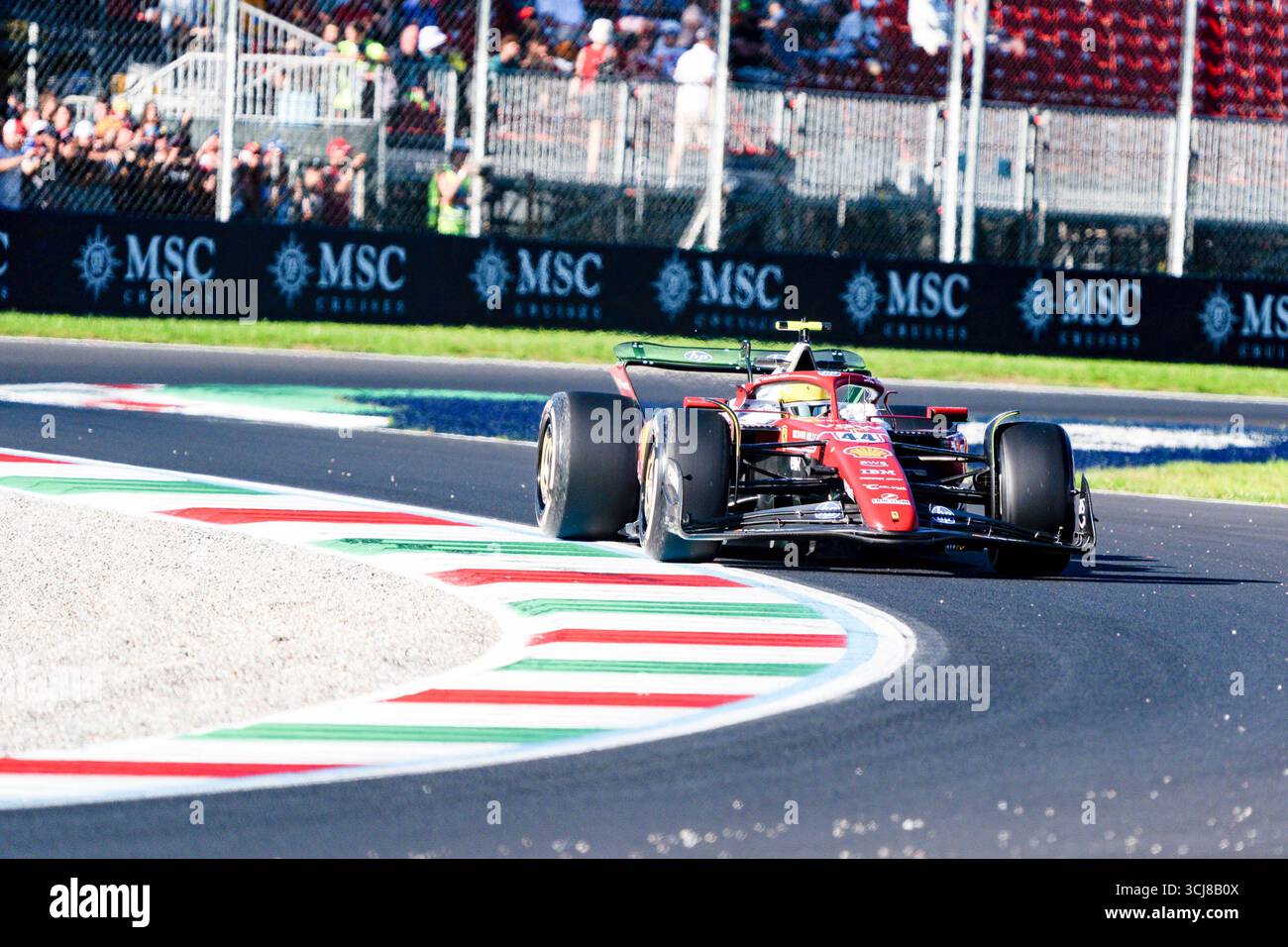 Scuderia Ferrari HP F1 Team's English driver Lewis Hamilton competes ...