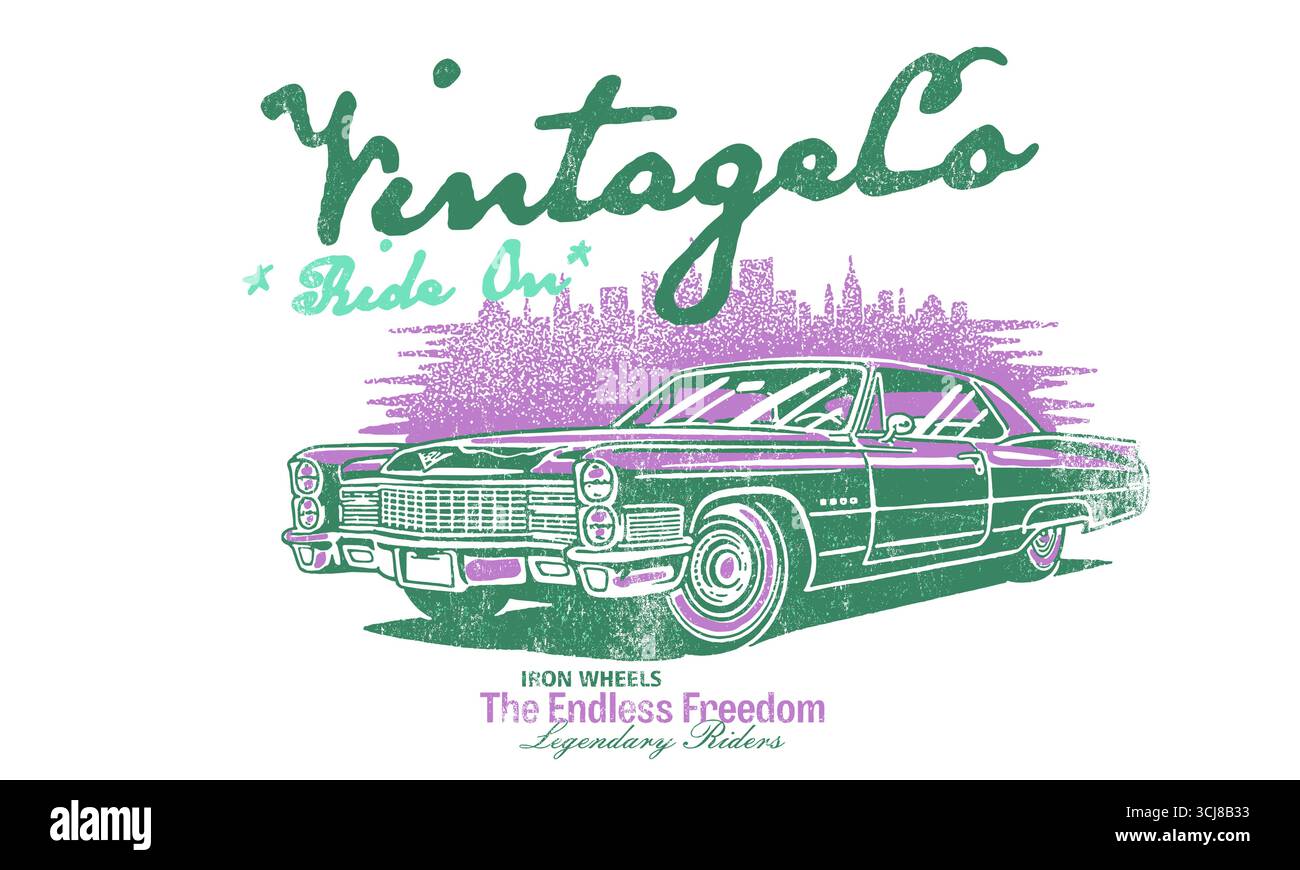 American vintage cadillac Stock Vector Images - Alamy