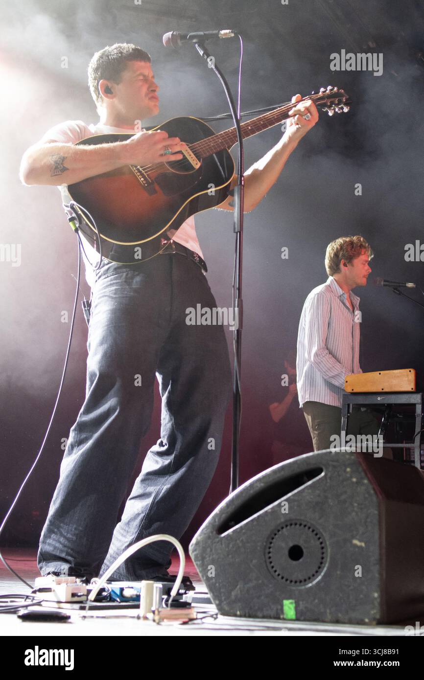 Singer Jack Rollins of the Australian group Sons of the East performs ...