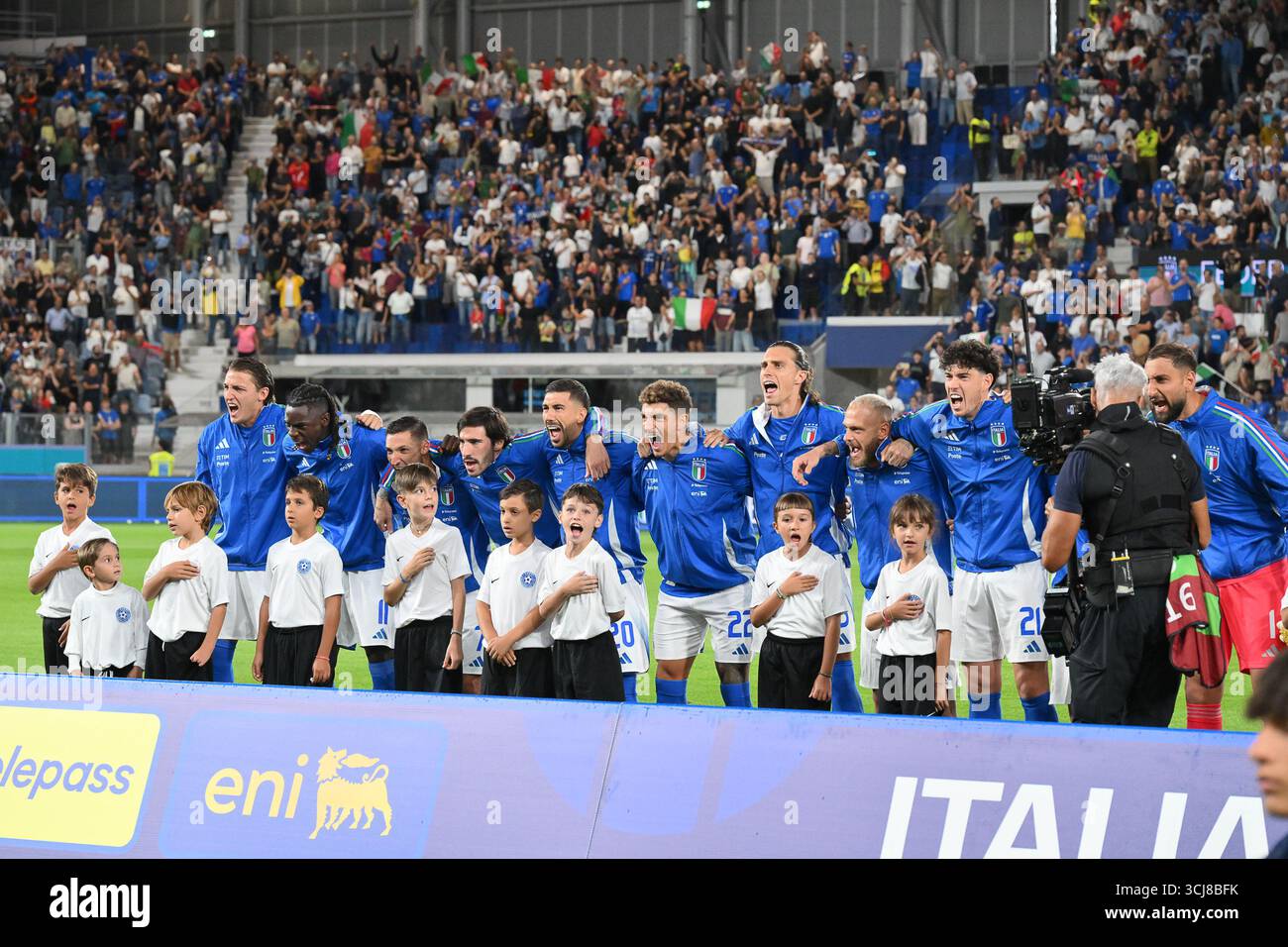 New Balance Stadium, Bergamo, Italy - the starting line up of Italy ...
