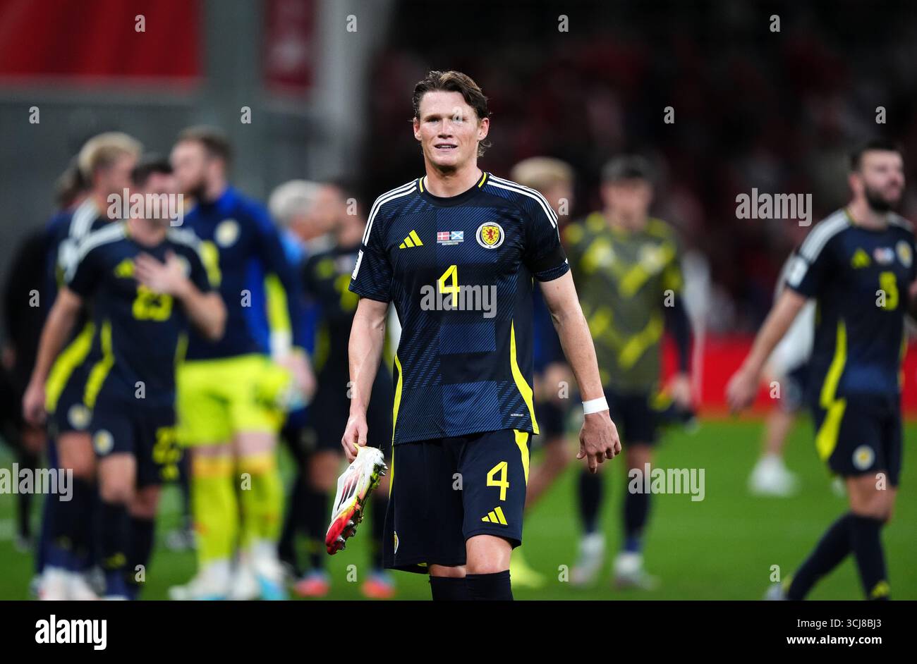 Scotland's Scott McTominay reacts following the World Cup European ...