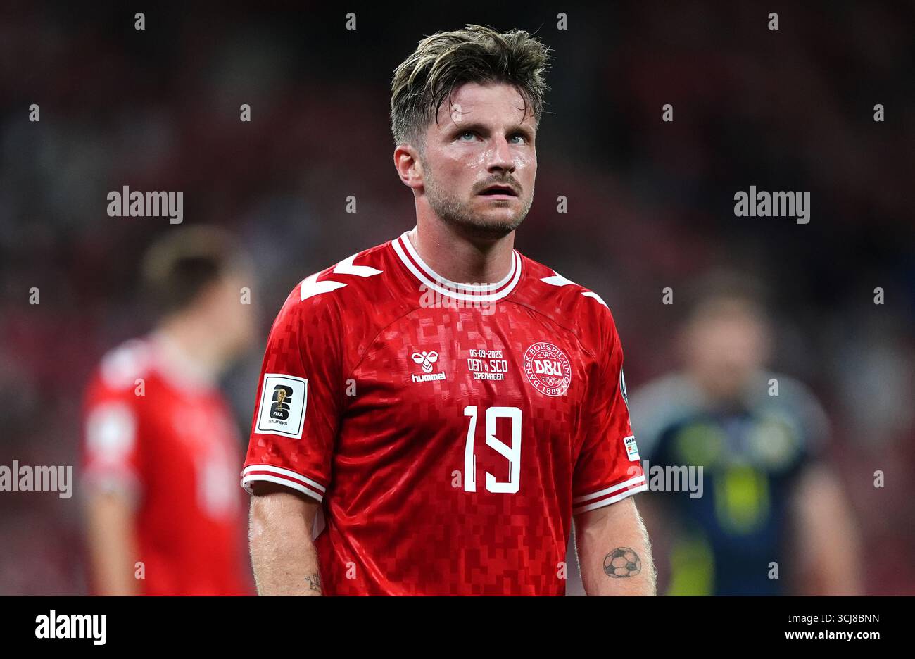 Denmark's Anders Dreyer during the World Cup European Qualifiers group ...