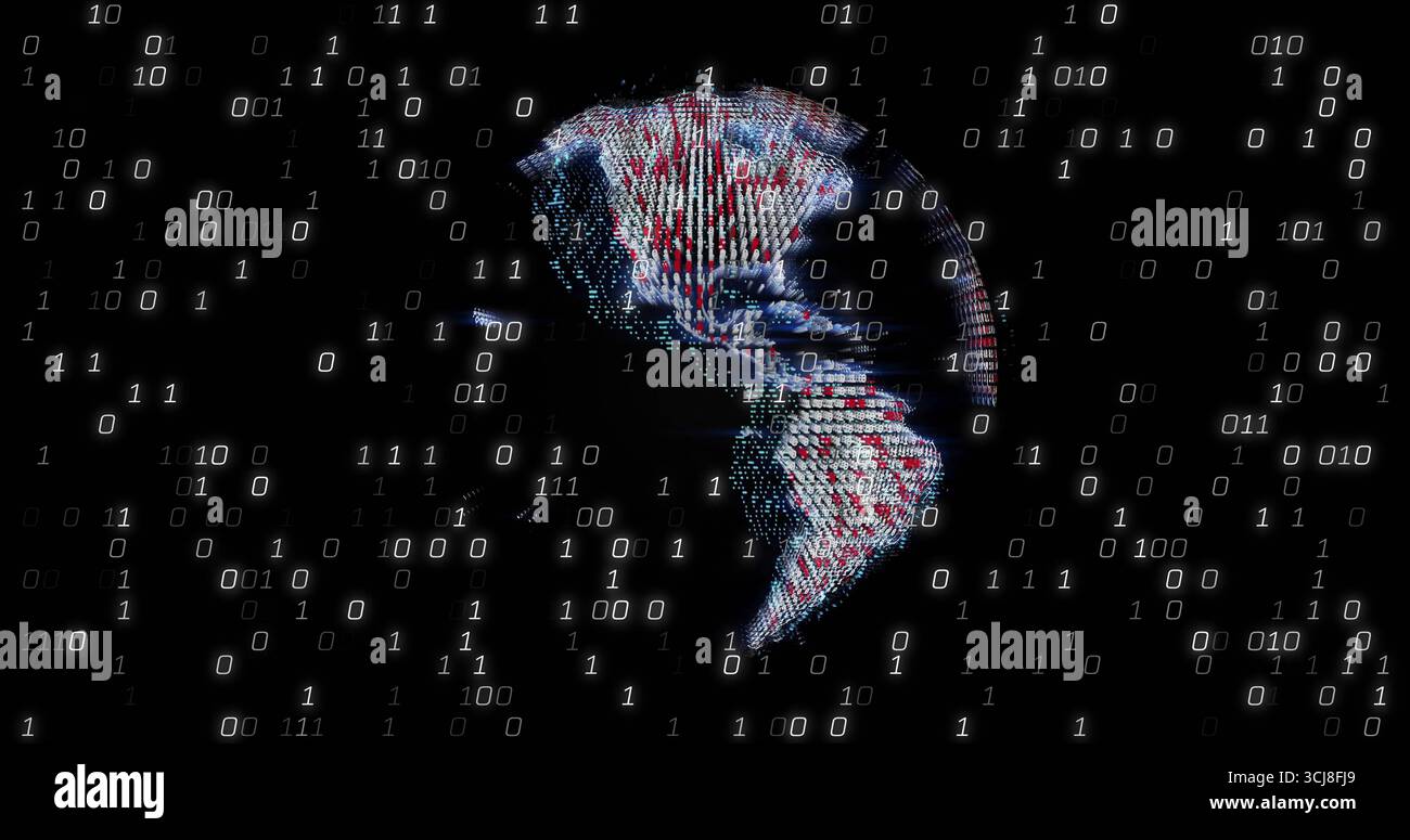 Rotating binary digit globe hi-res stock photography and images - Alamy