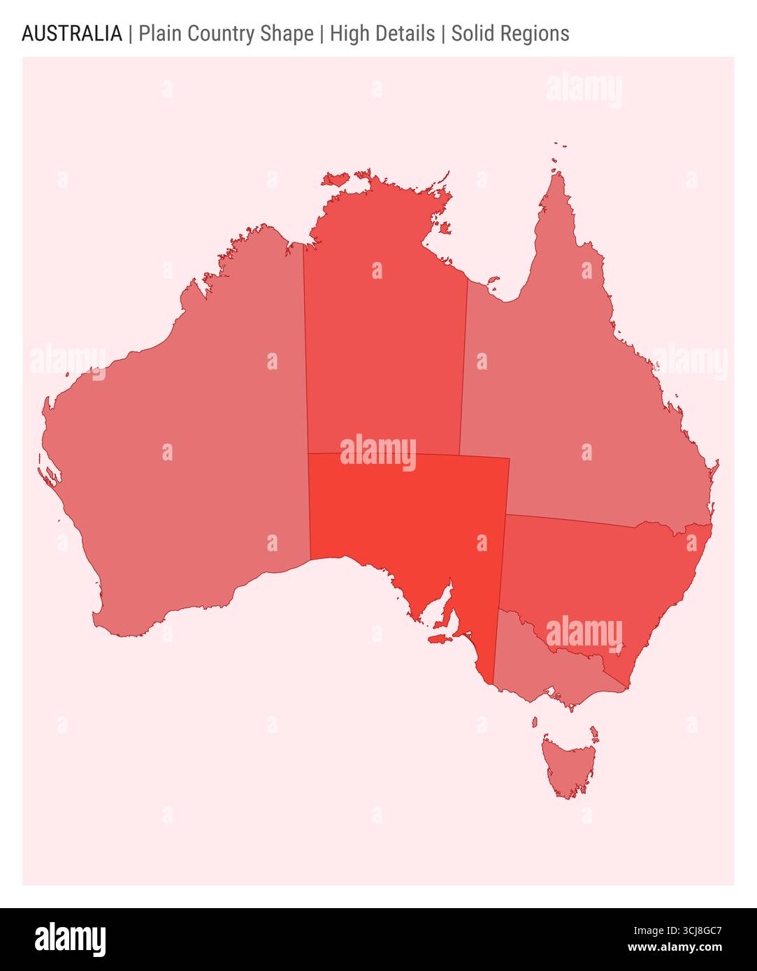 Australia map states hi-res stock photography and images - Alamy