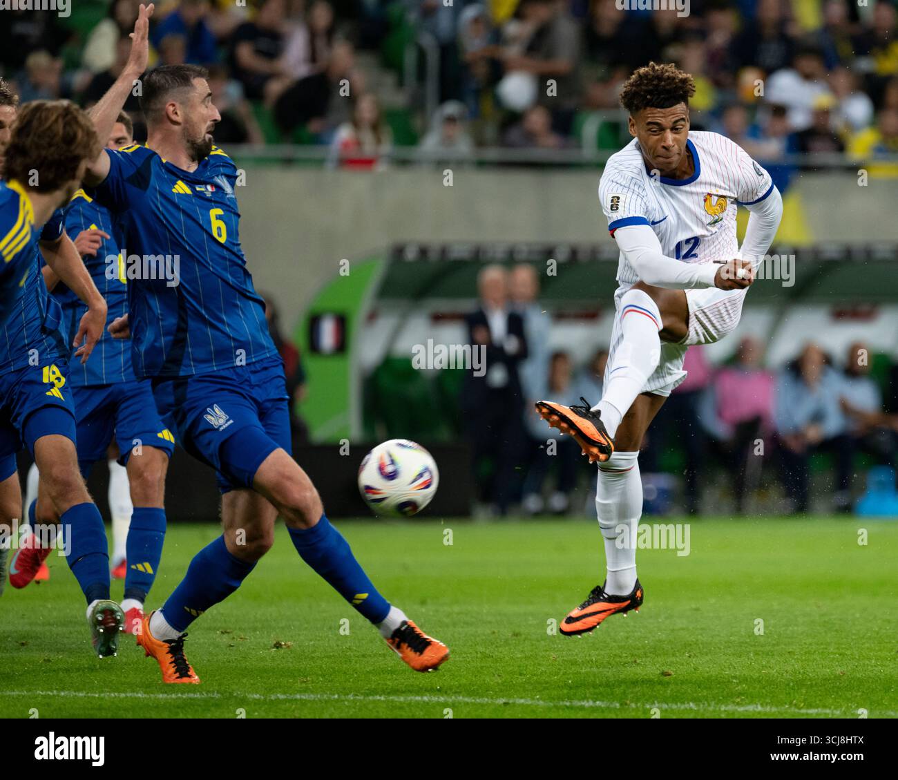 Desire Doue of France kicks the ball during the FIFA World Cup 2026 ...