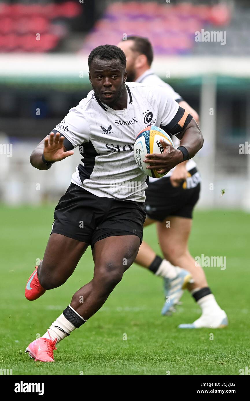 Rotimi Segun of Saracens during the match between Hollywoodbets Sharks ...