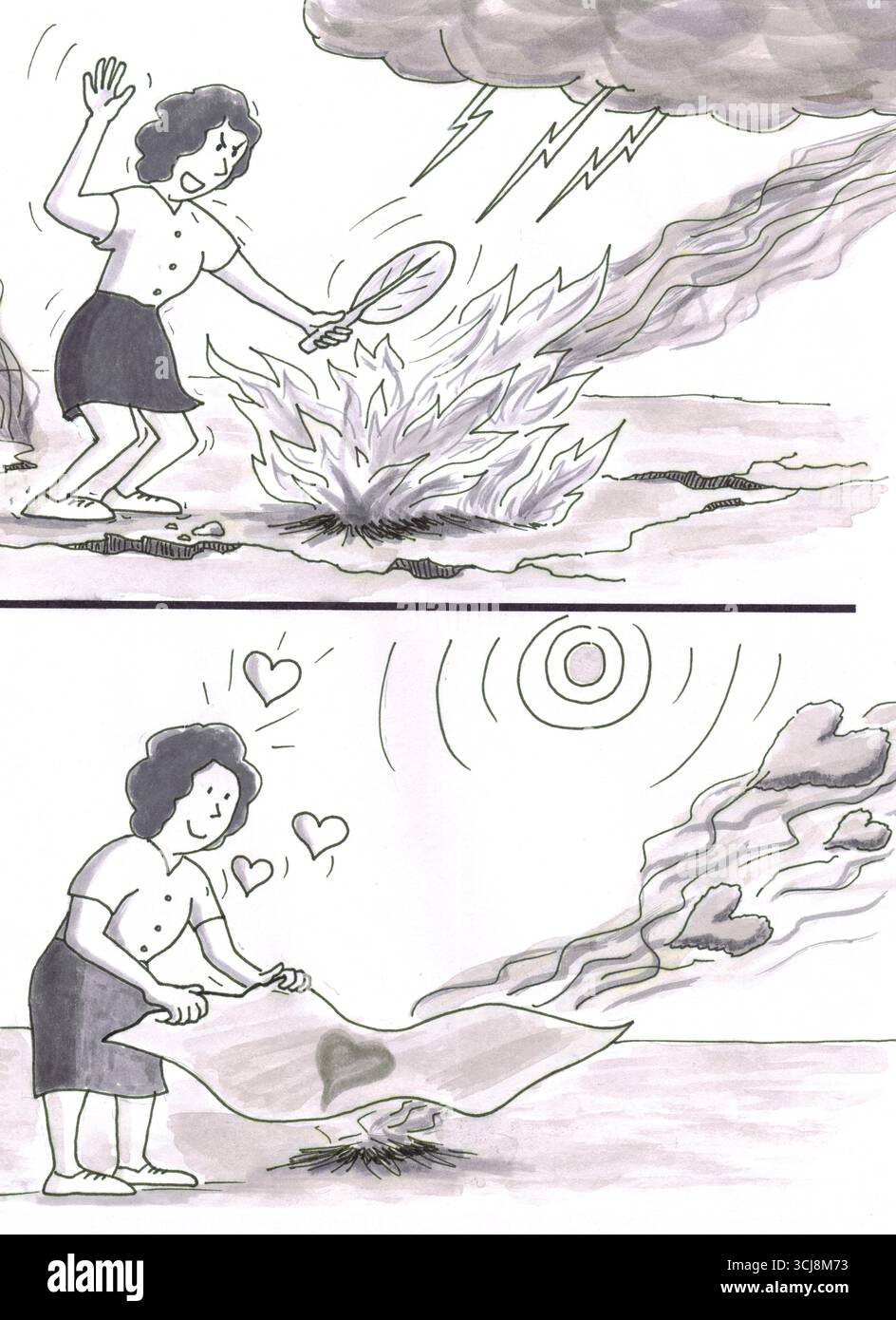 Extinguishing a campfire hi-res stock photography and images - Alamy