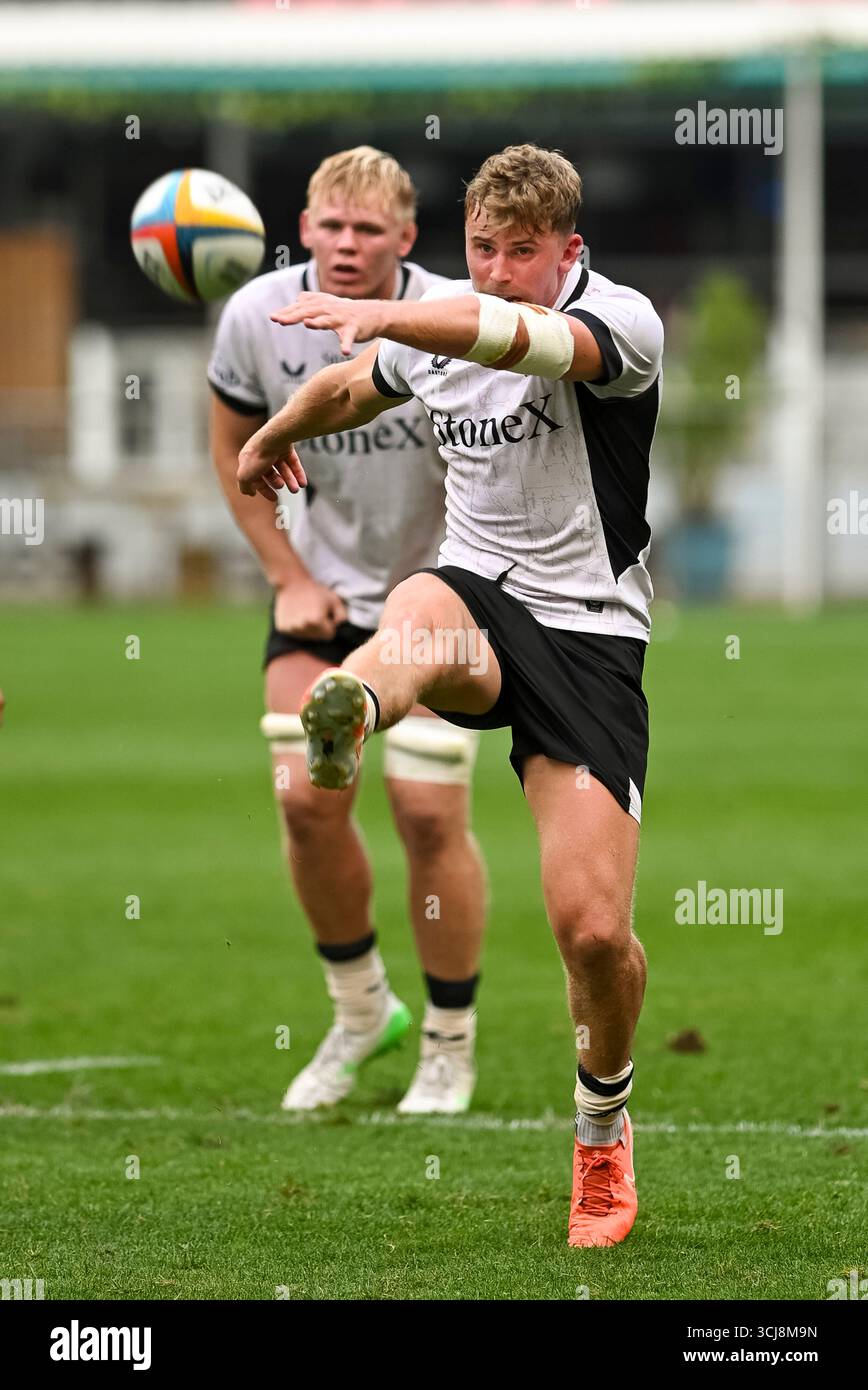 Louie Johnson of Saracens during the match between Hollywoodbets Sharks ...