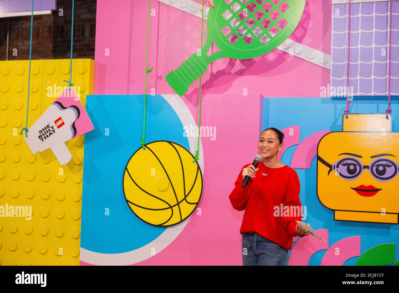 IMAGE DISTRIBUTED FOR THE LEGO GROUP - Suni Lee demonstrates activities ...