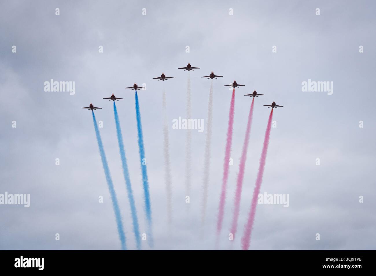 Ayr Scotland UK. 5th September 2025. The Red Arrows display at the ...