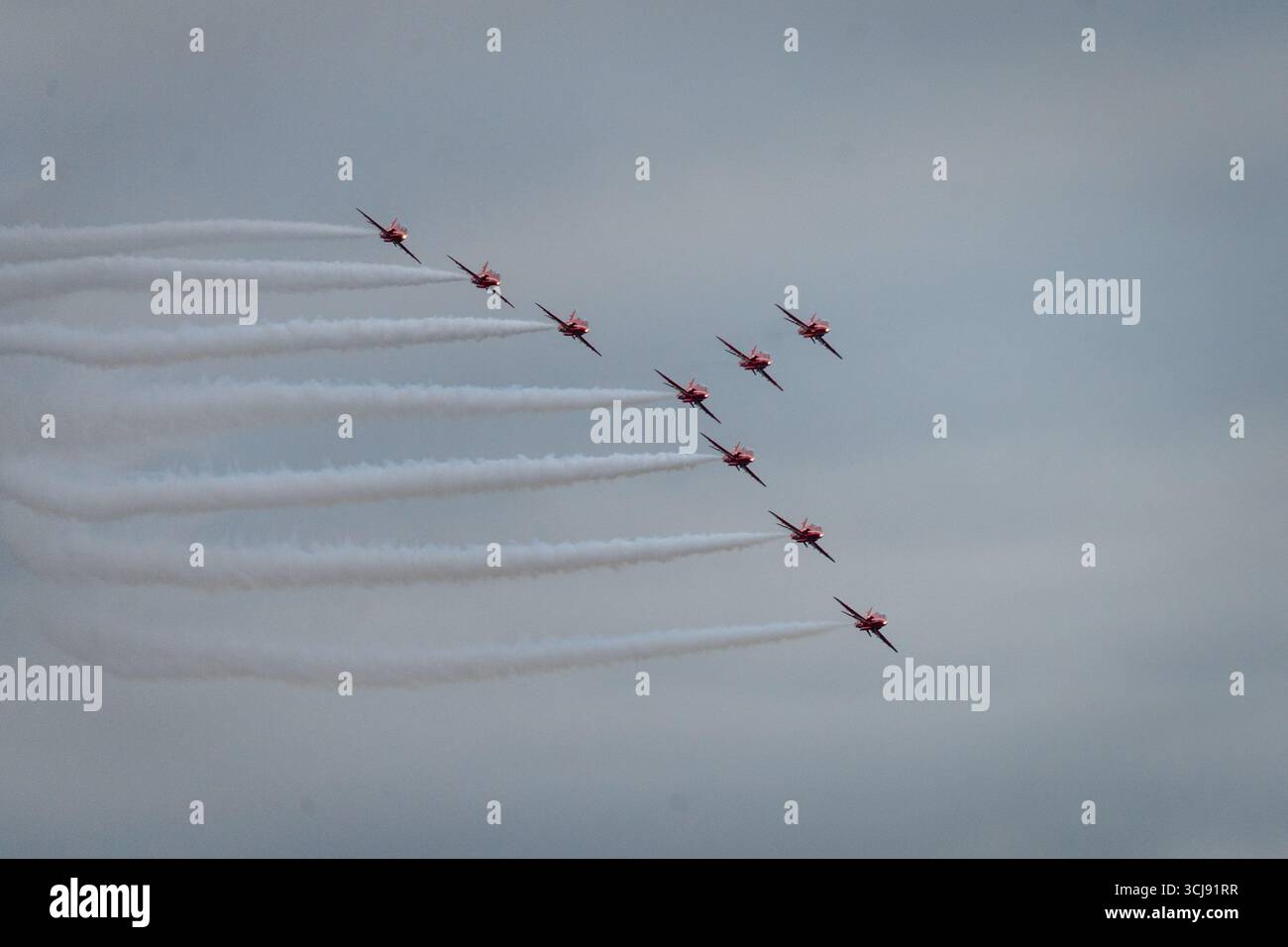 Ayr Scotland UK. 5th September 2025. The Red Arrows display at the ...