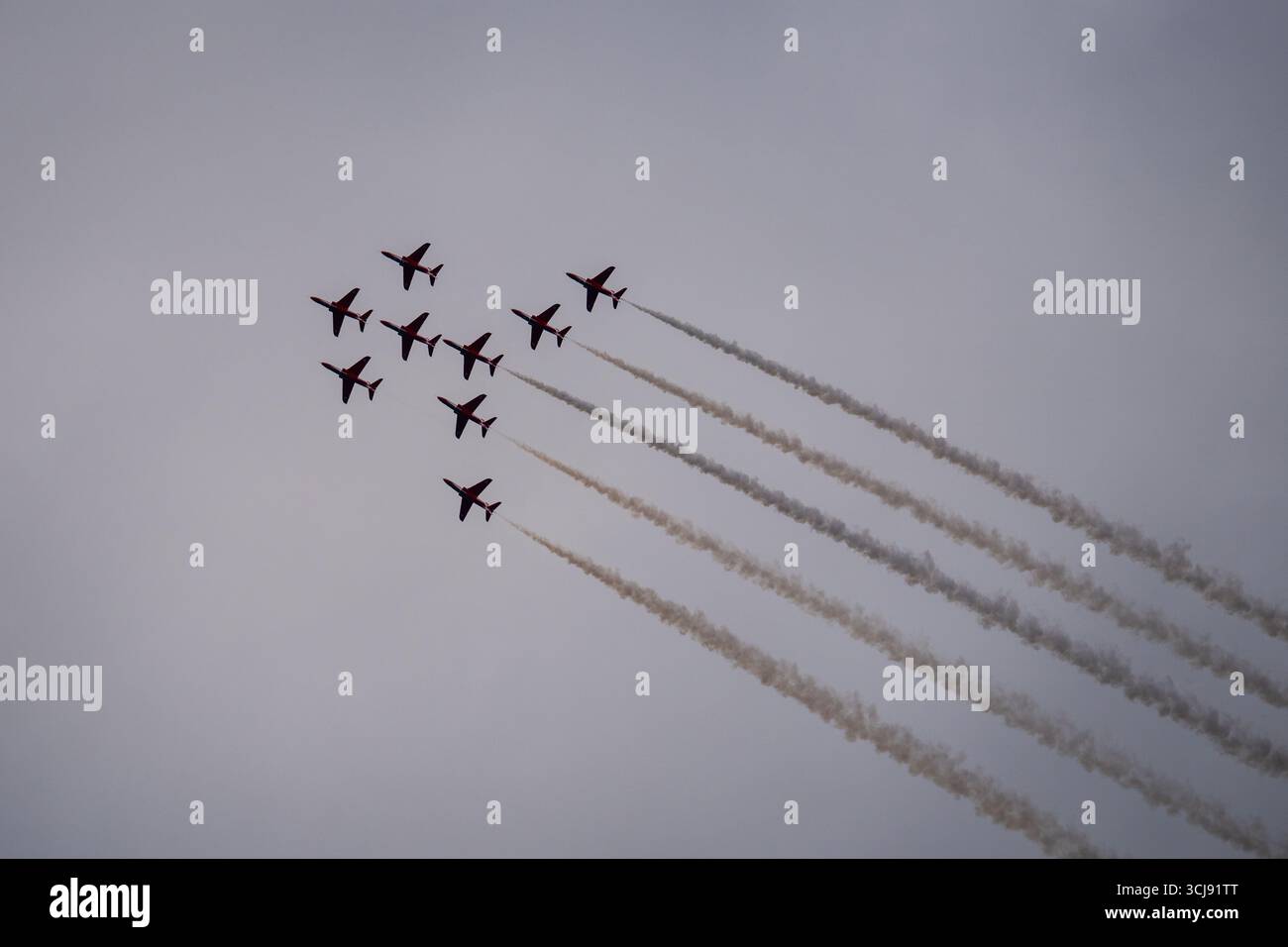 Ayr Scotland UK. 5th September 2025. The Red Arrows display at the ...