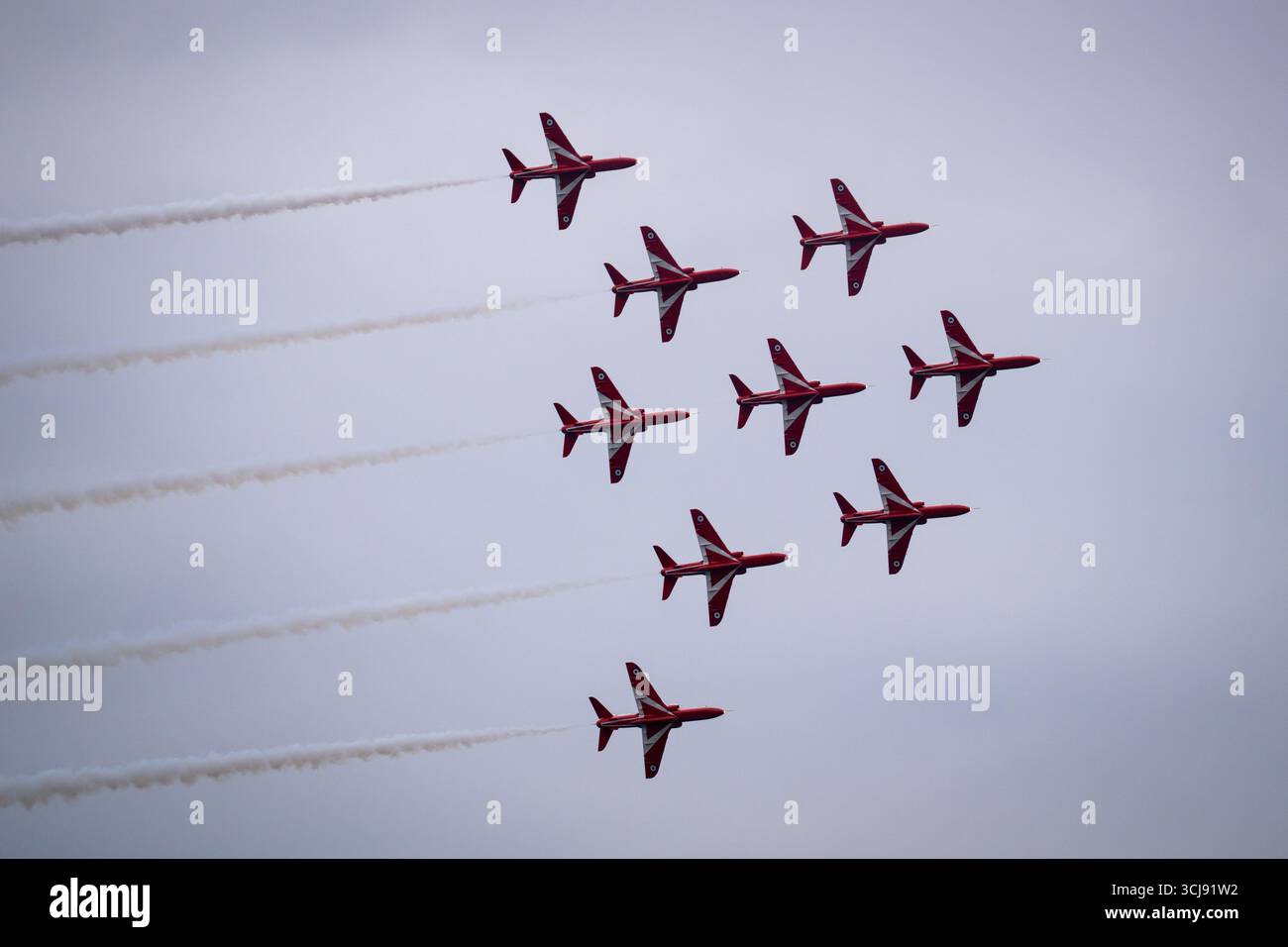 Ayr Scotland UK. 5th September 2025. The Red Arrows display at the ...