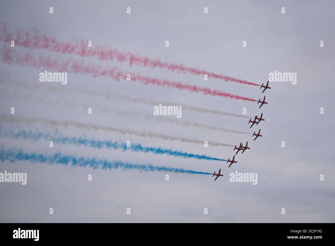 Ayr Scotland UK. 5th September 2025. The Red Arrows display at the ...