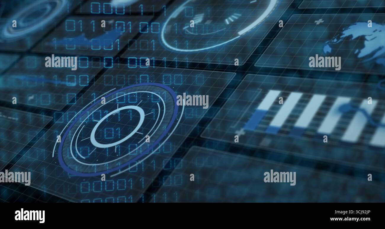 Rotating circular hud interface hi-res stock photography and images - Alamy