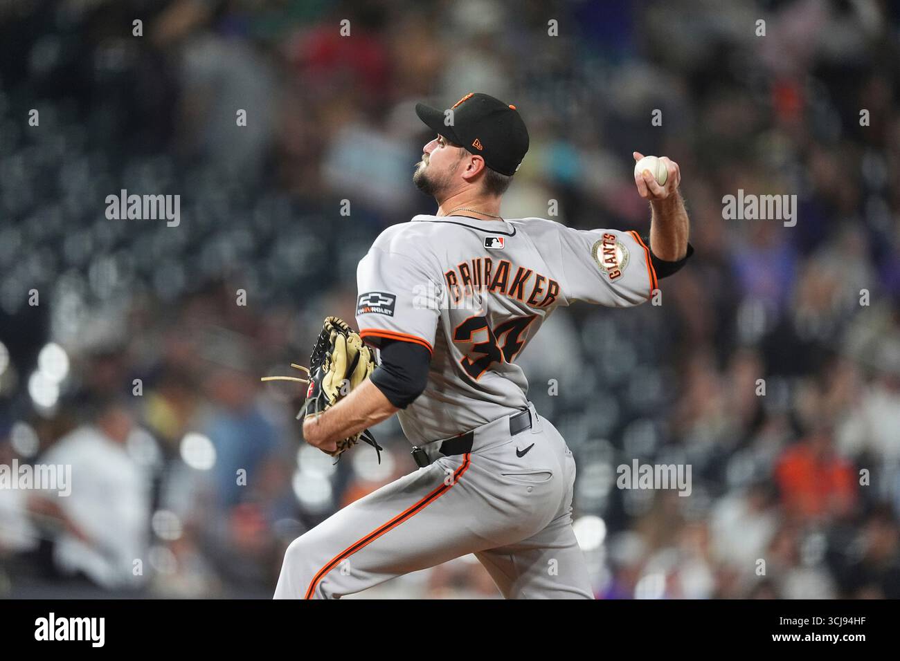 San Francisco Giants relief pitcher JT Brubaker (34) in the seventh ...