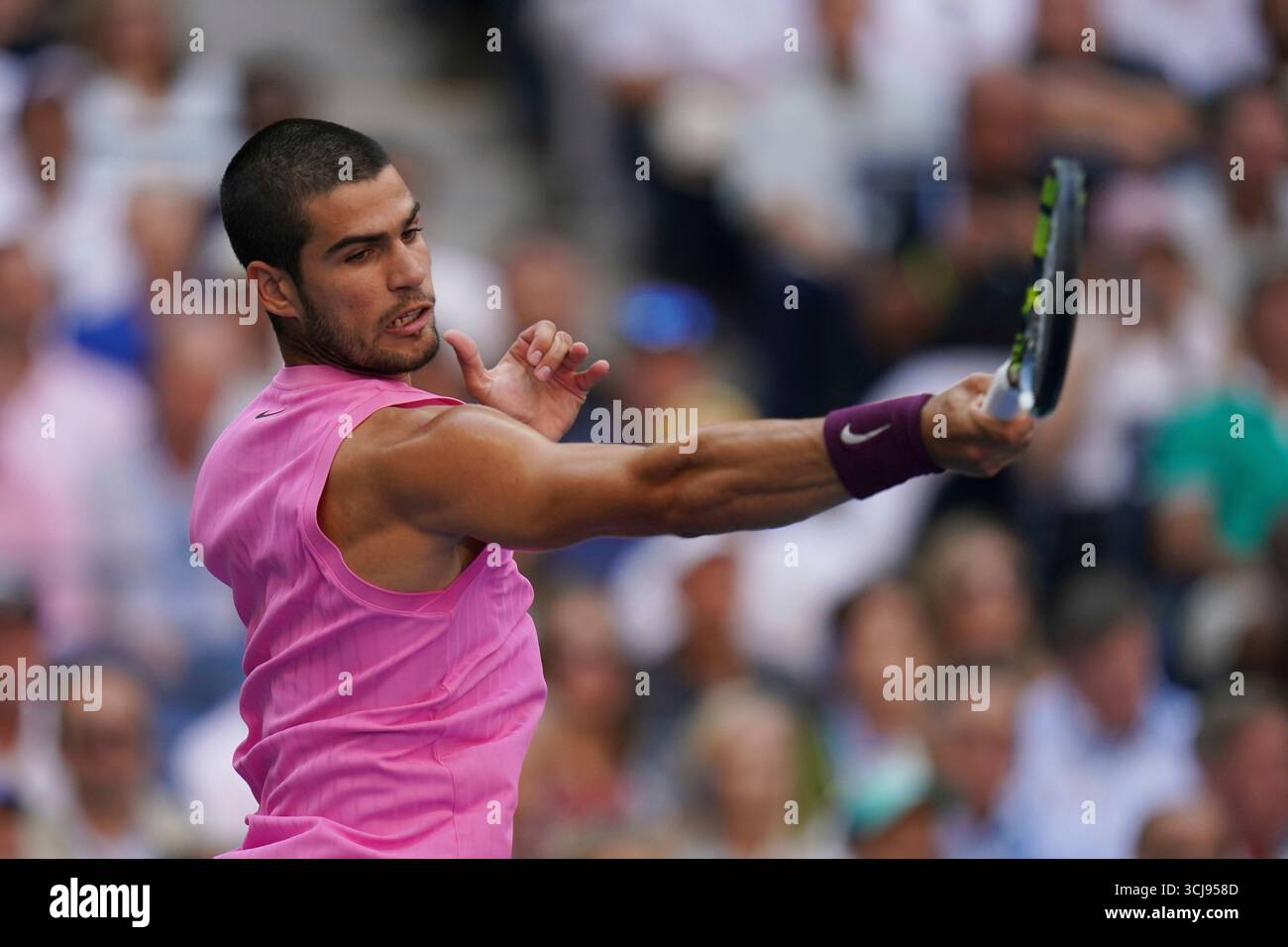 Carlos Alcaraz of Sapin during the semifinals of the U.S. Open tennis ...