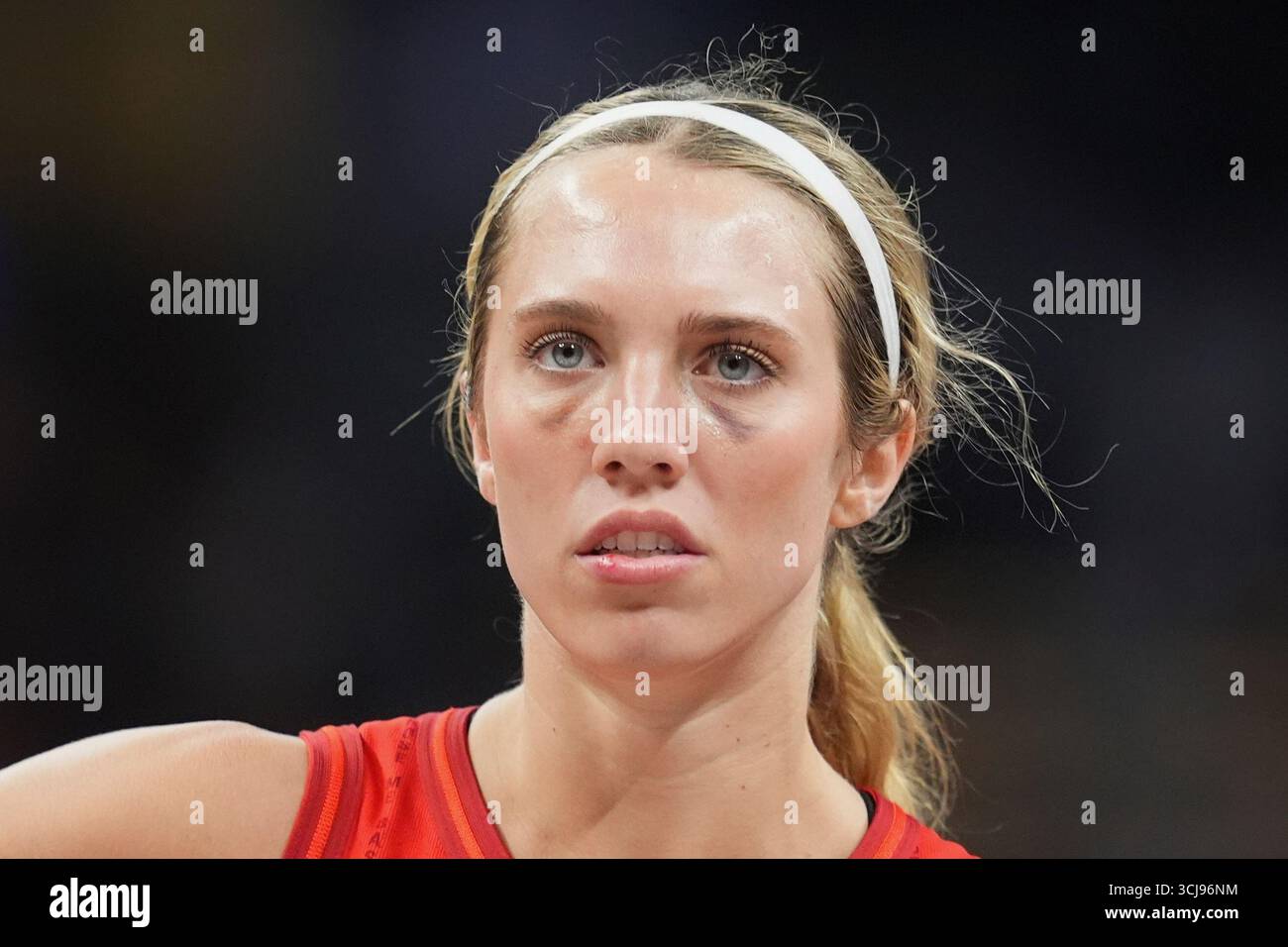 Indiana Fever's Lexie Hull looks on during the second half of a WNBA ...
