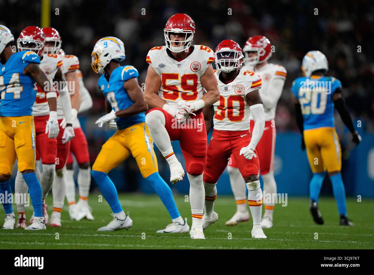 Kansas City Chiefs linebacker Cooper McDonald celebrates during the ...