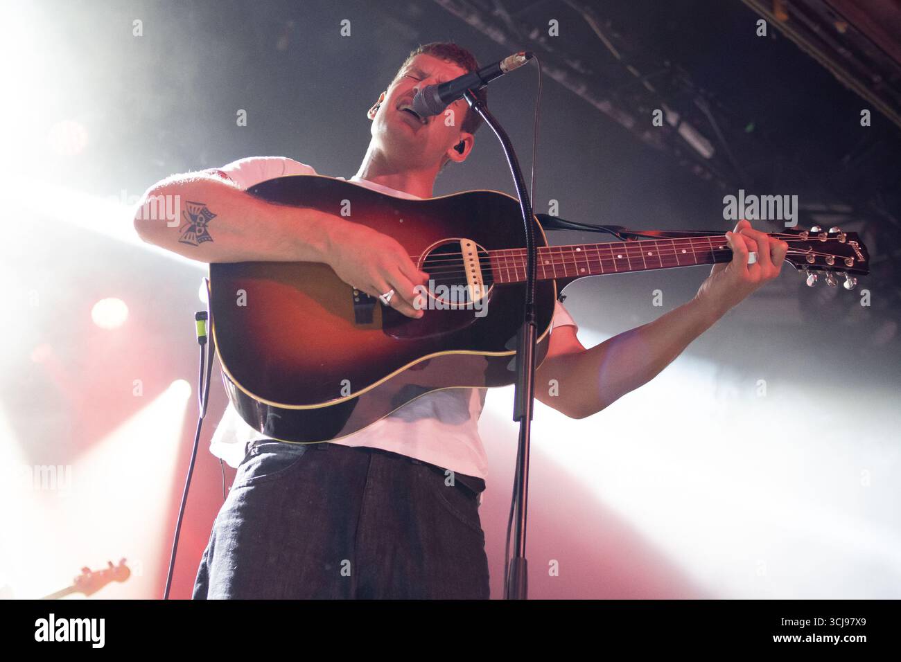 Singer Jack Rollins of the Australian group Sons of the East performs ...
