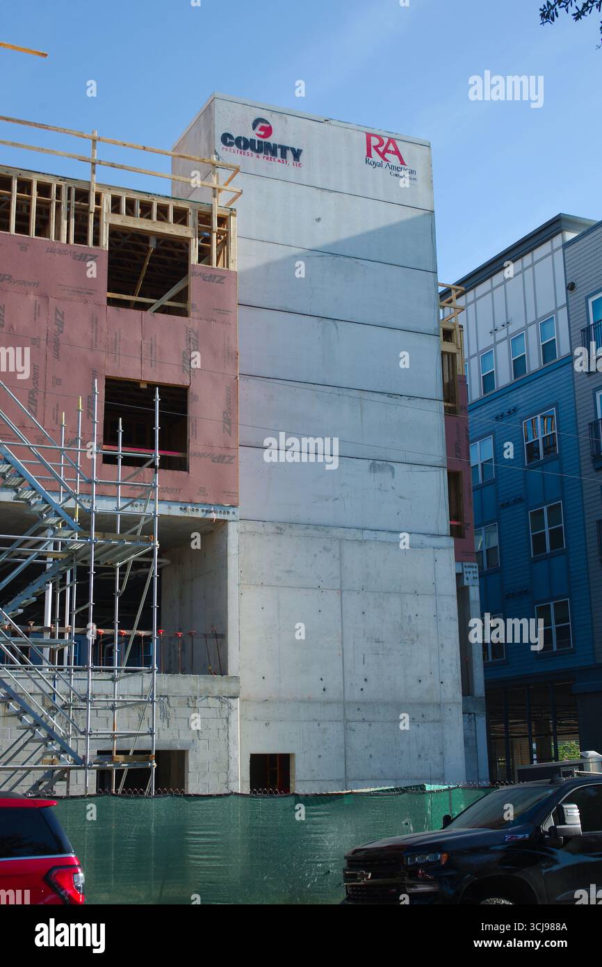 Mid Construction View of a Multi-Story Building Against a Clear Sky ...