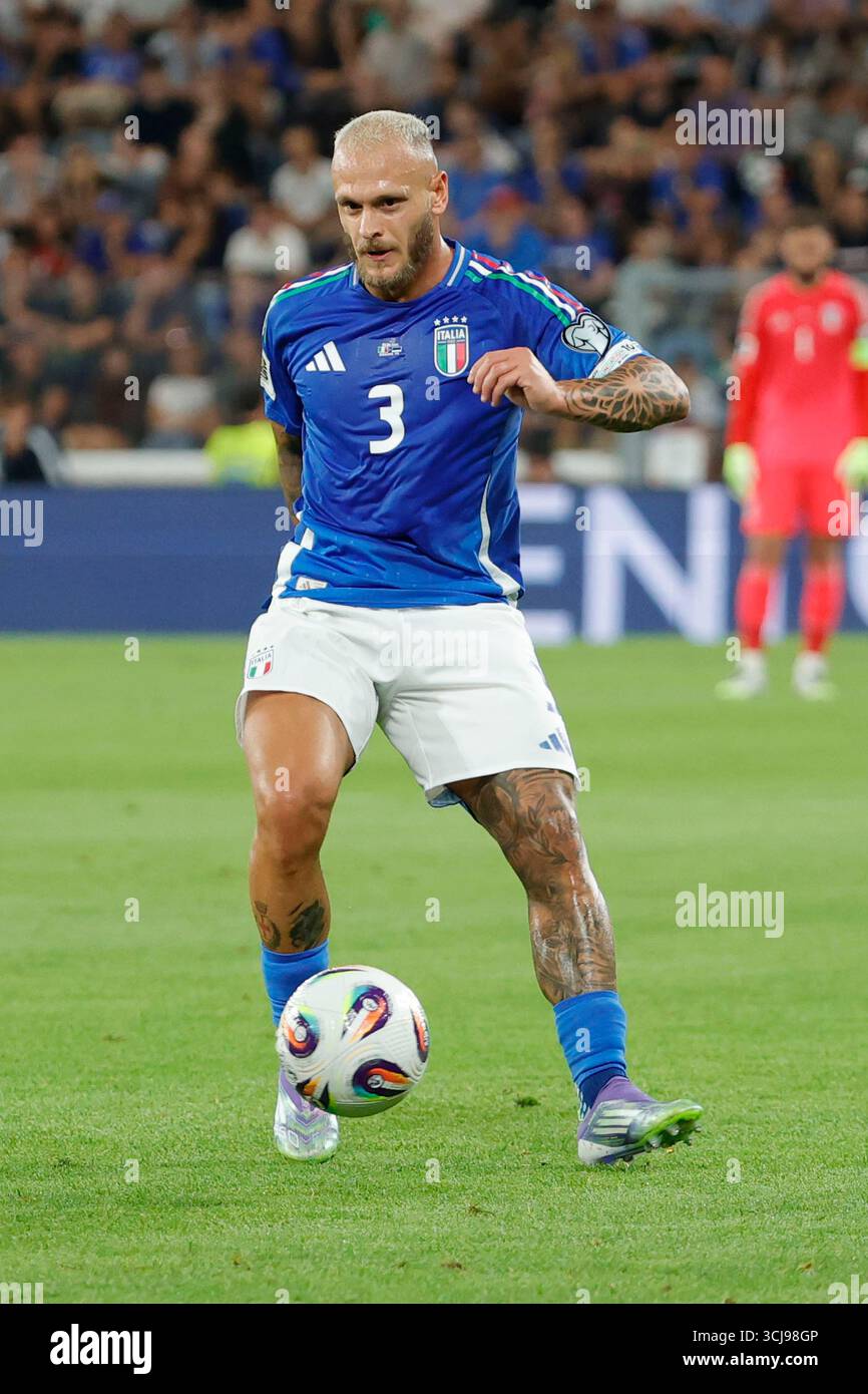 Federico Dimarco of Italy seen in action during the Italian Serie A ...