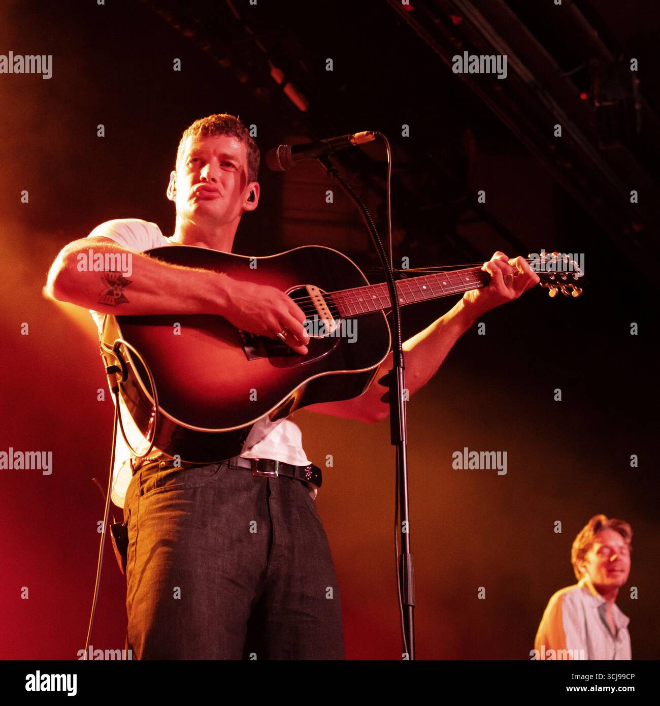 Singer Jack Rollins of the Australian group Sons of the East performs ...