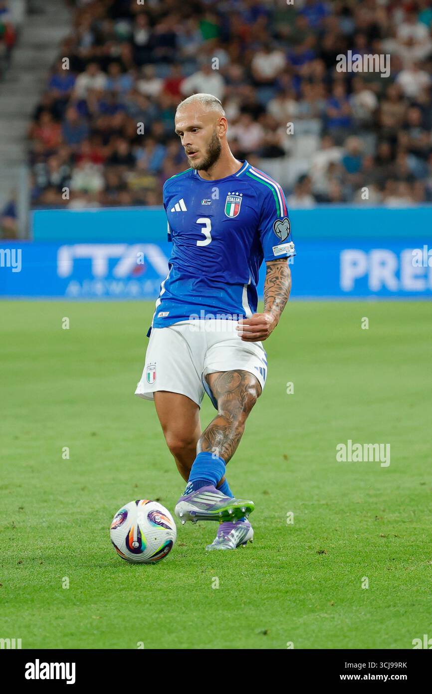 Federico Dimarco of Italy seen in action during the Italian Serie A ...