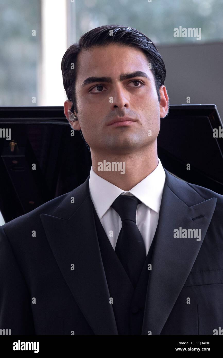 Matteo Bocelli sings at the inauguration of the Borgo Laudato Si ...