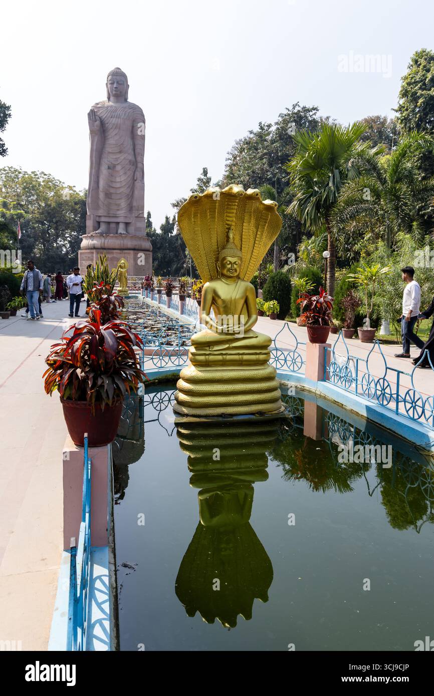 buddha statue with people offering salutation at day at outdoor image ...