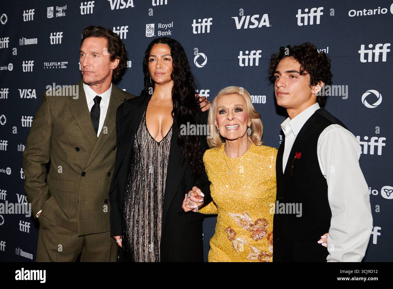 Matthew McConaughey, left to right, Camila Alves, Kay McConaughey, and ...