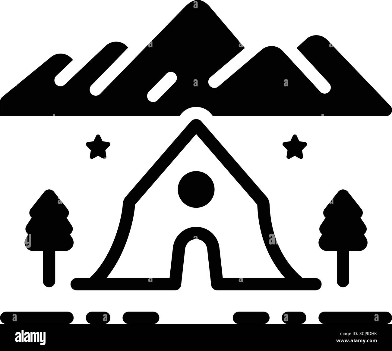 Campsite icon vector vectors Stock Vector Images - Alamy