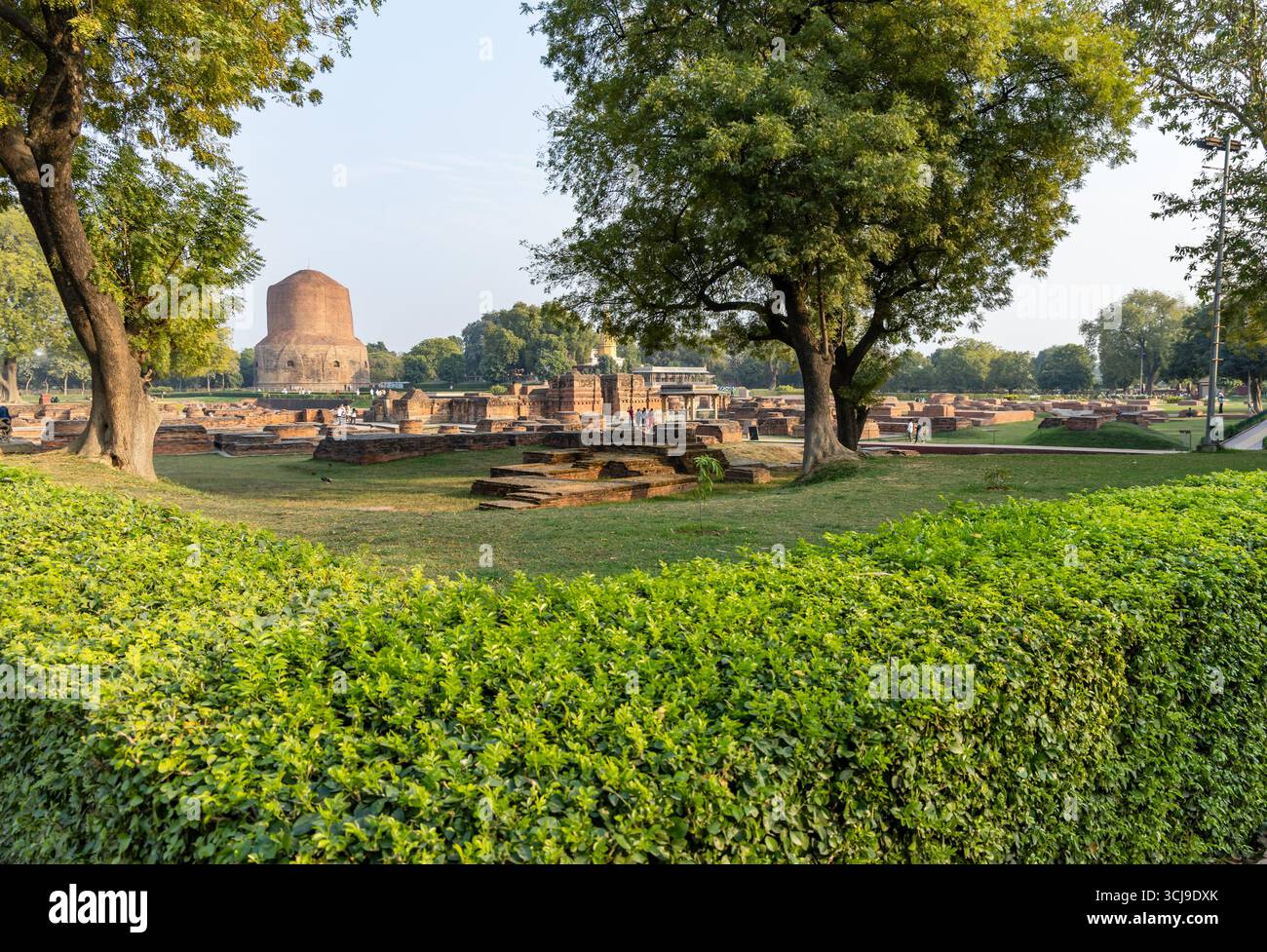 historic dhamek stupa sarnath buddhist monument view from alternate ...