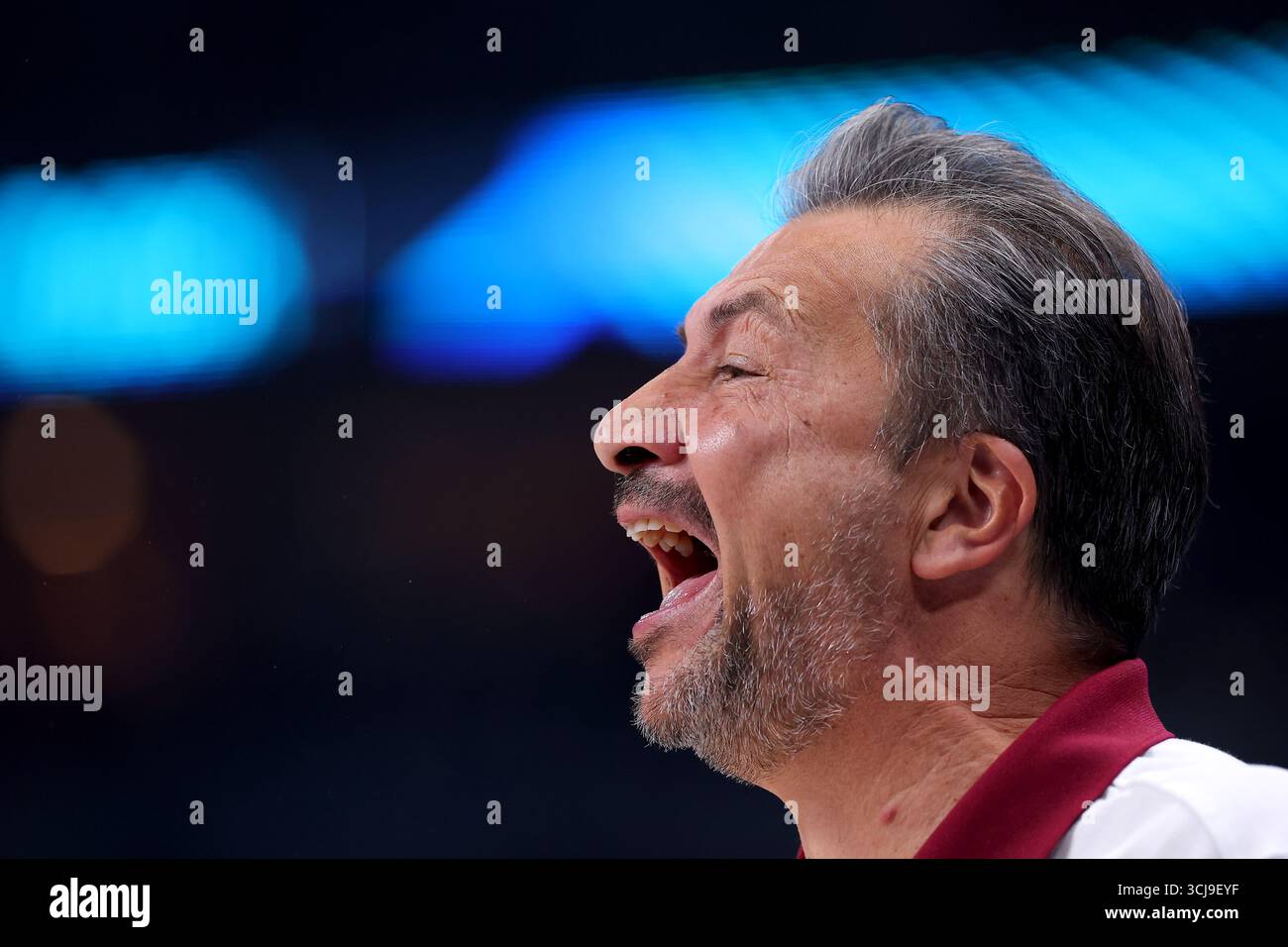 Latvia's head coach Luca Banchi during FIBA Eurobasket 2025 group A 4th ...