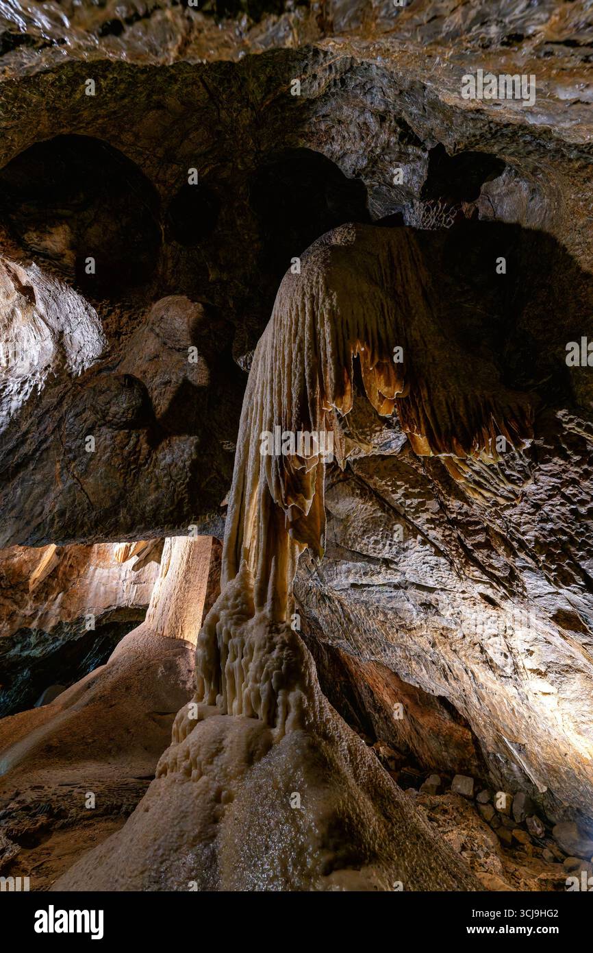 The Punkva Caves in the Moravian Karst, featuring stunning stalactite ...