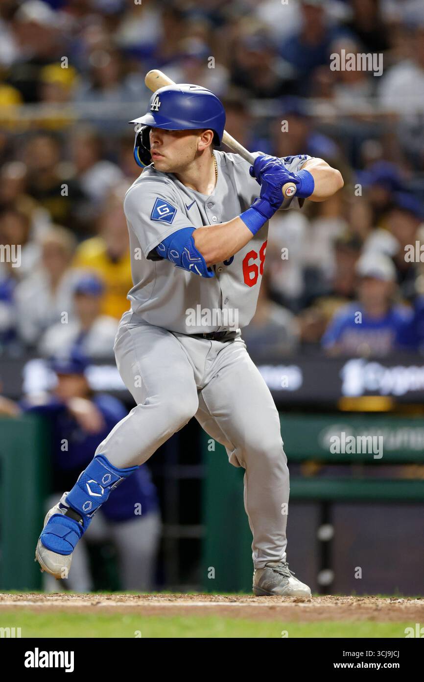 PITTSBURGH, PA - SEPTEMBER 03: Dalton Rushing #68 of the Los Angeles ...