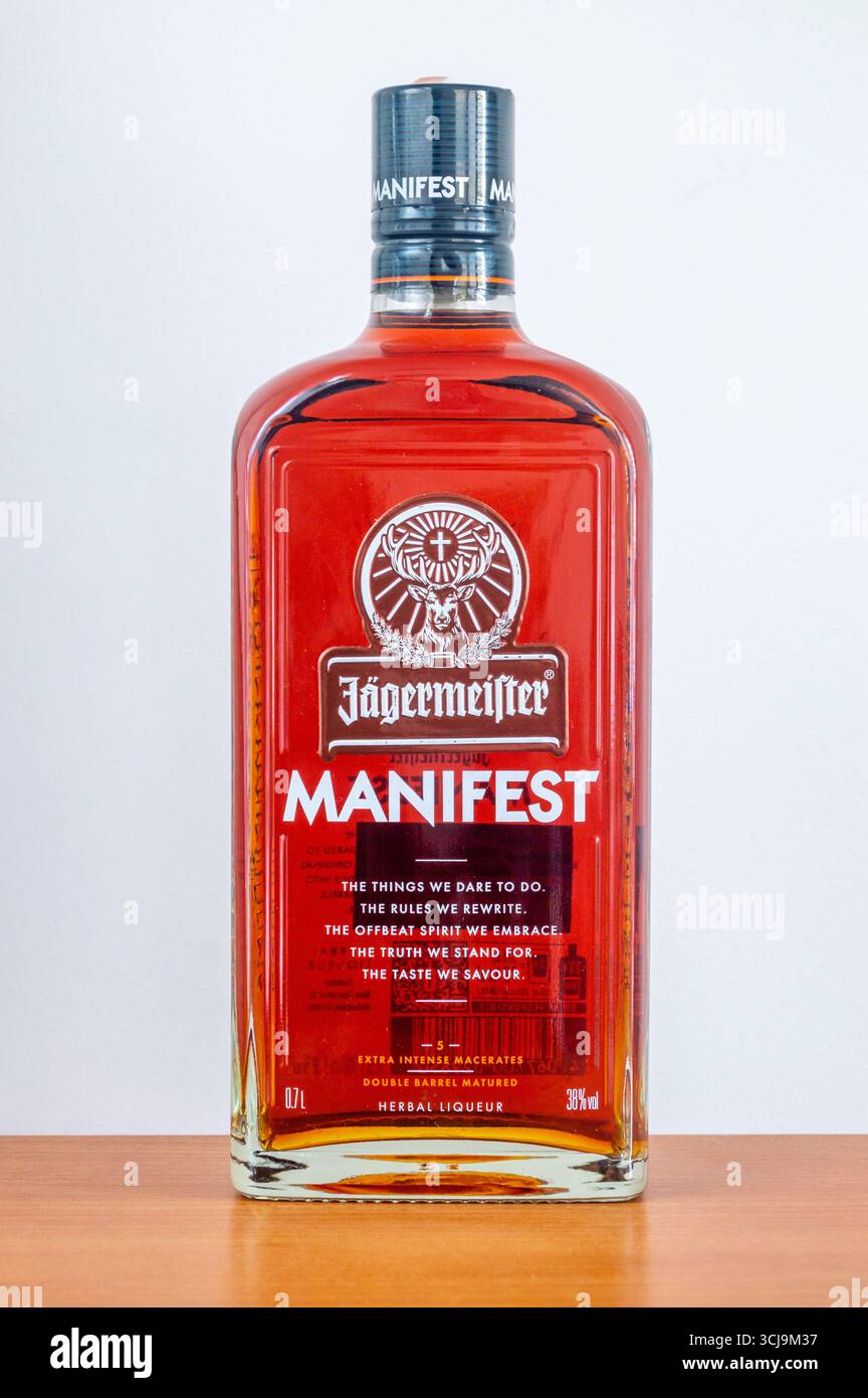 Pruszcz Gdanski, Poland - April 21, 2025: Bottle of Jagermeister ...