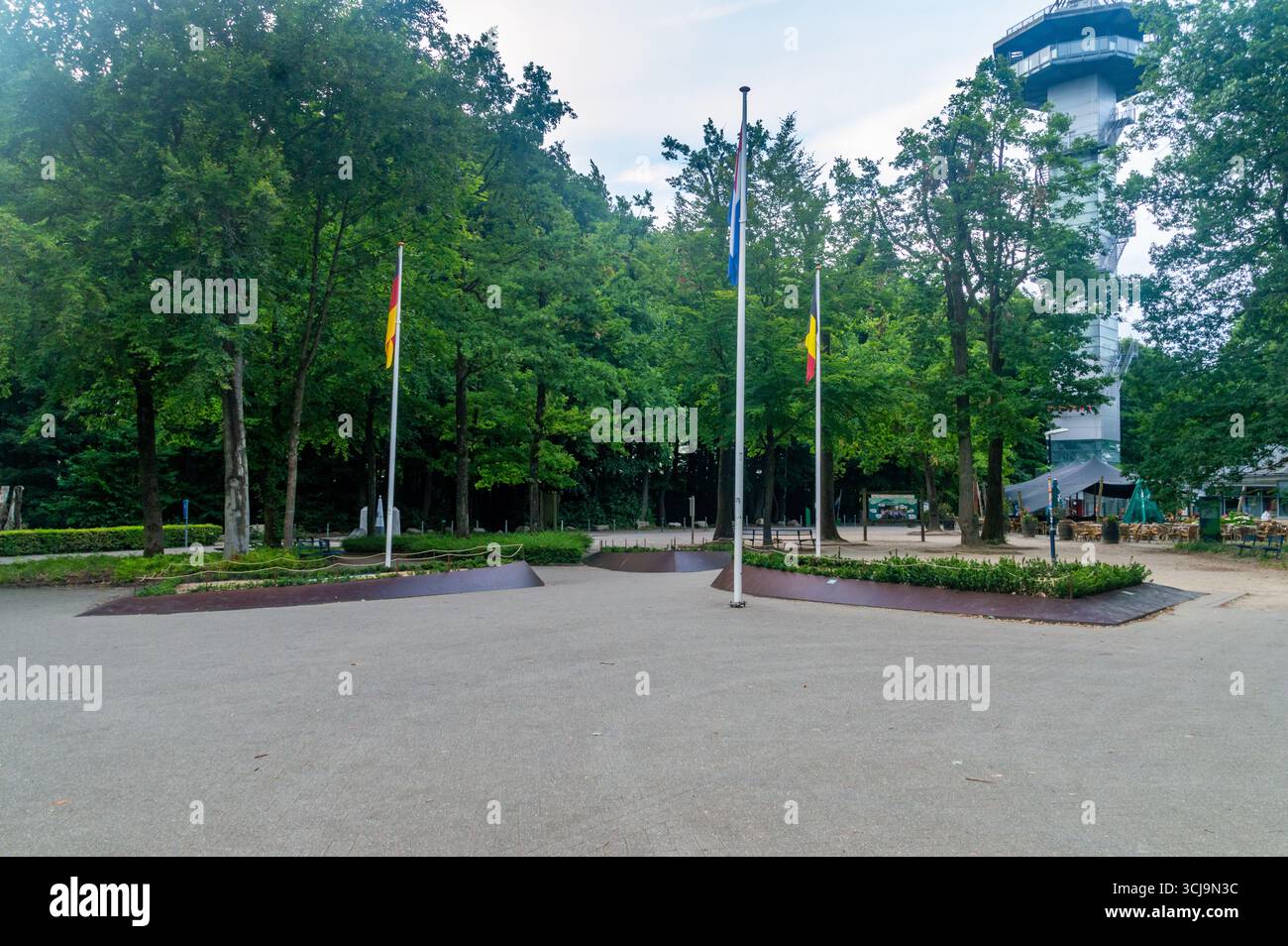 Vaals, Nederland - July 5, 2025: Tri-border area in Europe's Schengen ...