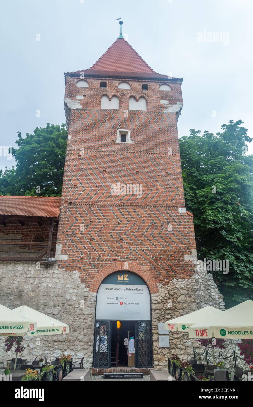 Krakow, Poland - July 27, 2025: Muzeum Krakowa Defence Route barbican ...