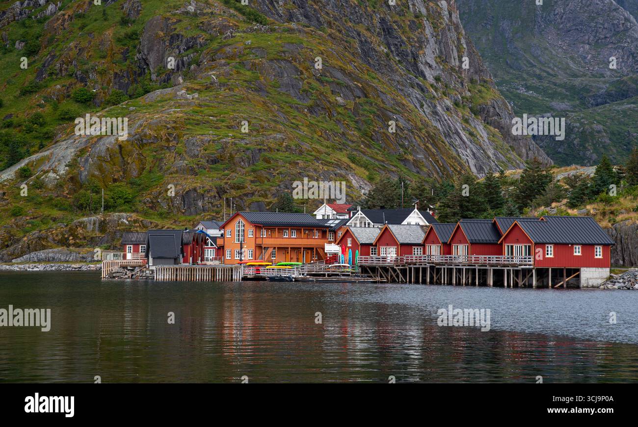 Charming red cabins nestled hi-res stock photography and images - Alamy