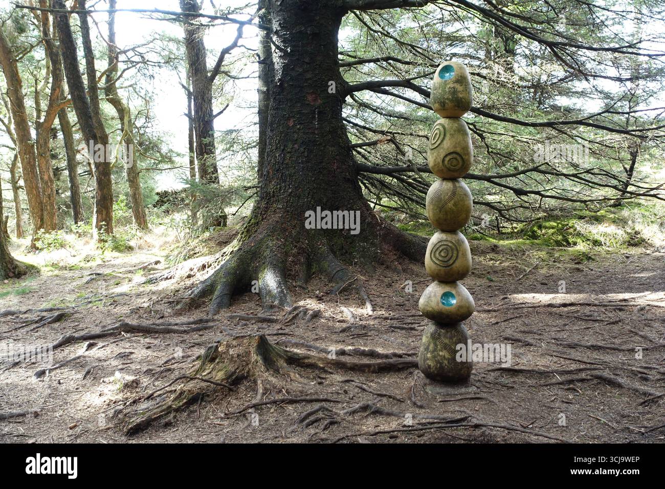 Ceramic Ball Column Sculpture by Sarah McDade on the Pendle Sculpture ...