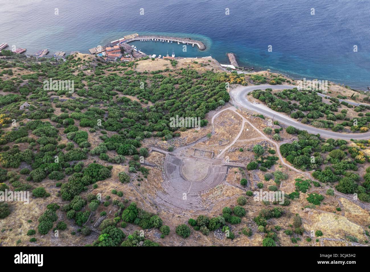 Assos Ancient City Drone shooting, Assos Behramkale, Canakkale Turkey ...