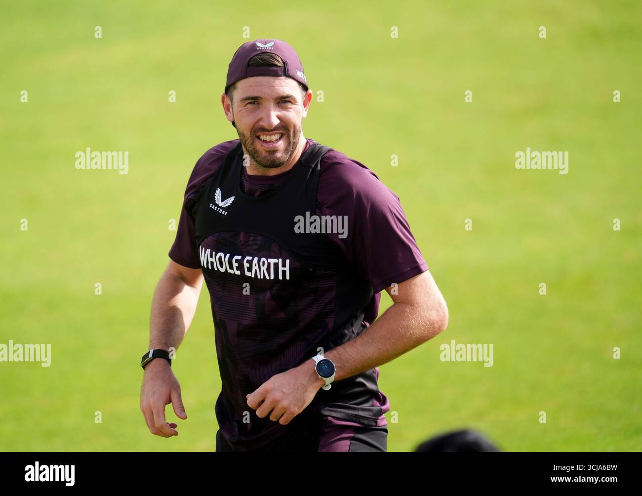 England's Jamie Overton during a nets session at the Utilita Bowl ...