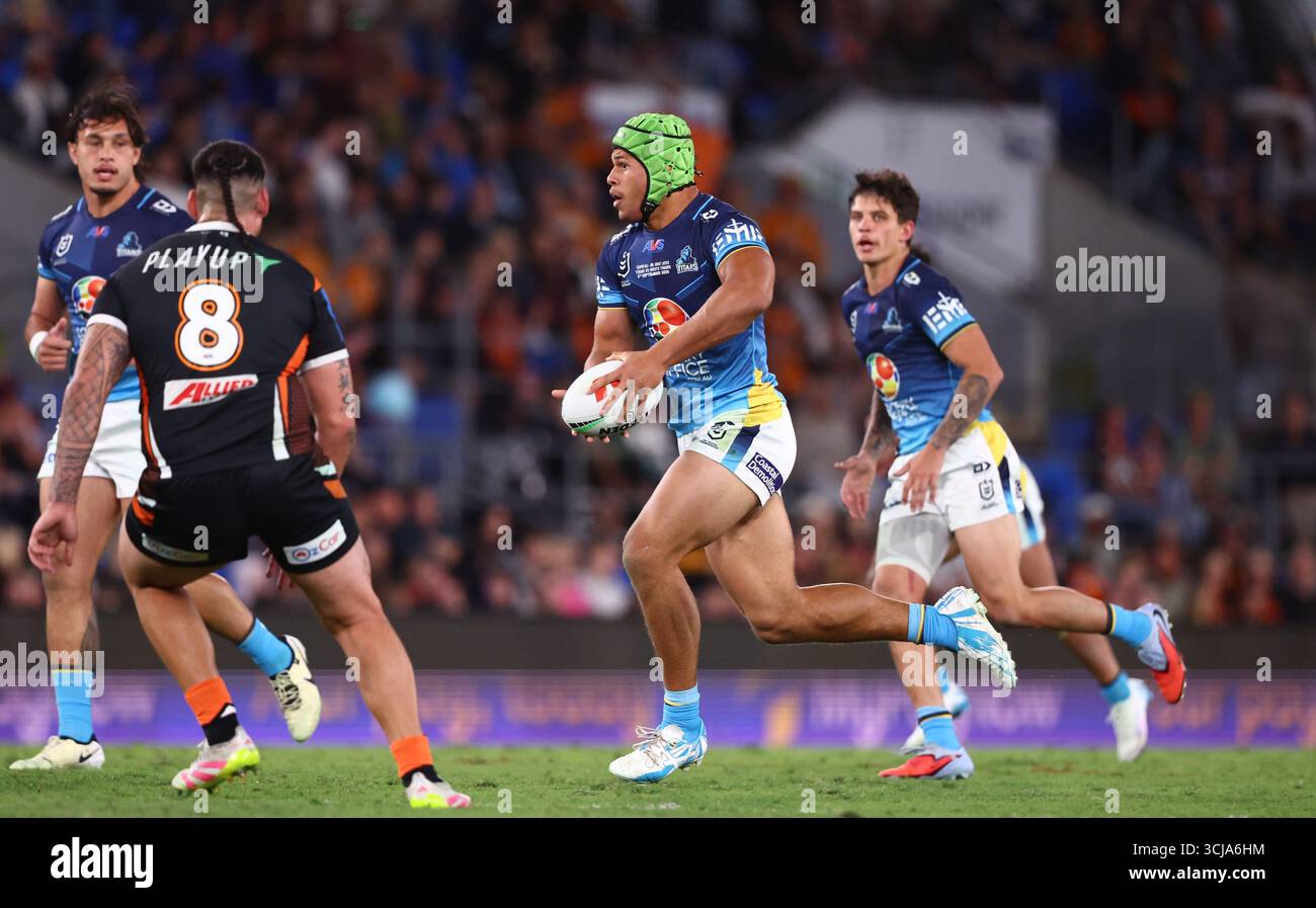 Cooper Bai of the Titans in action during the NRL Round 27 match ...