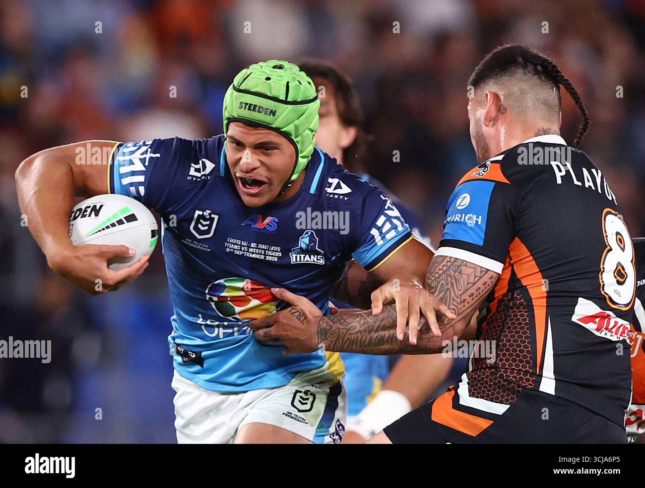 Cooper Bai of the Titans in action during the NRL Round 27 match ...