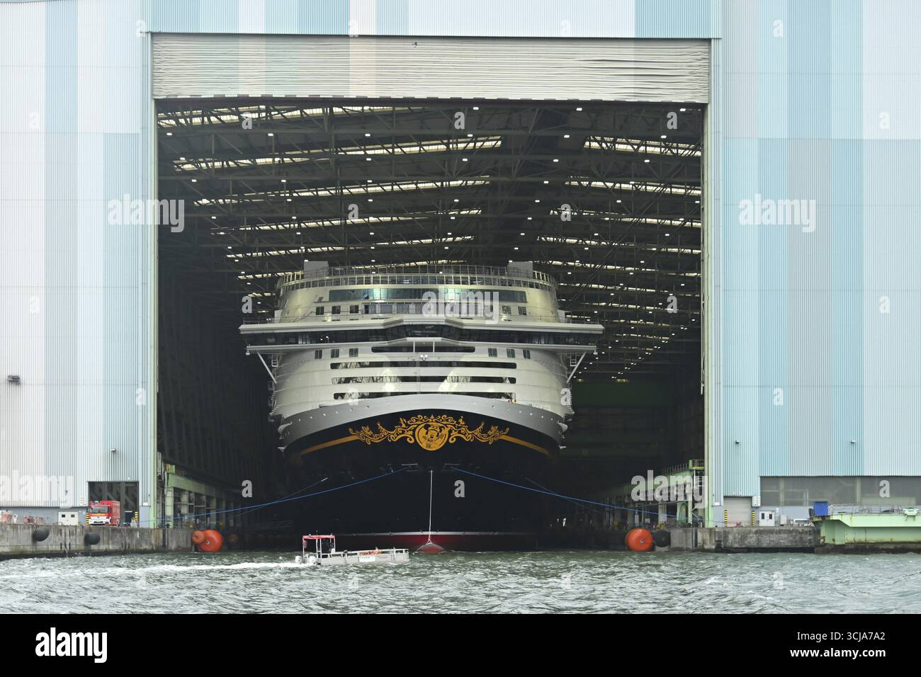 Disney Adventure cruise ship, shipyard hall, Wismar Stock Photo - Alamy