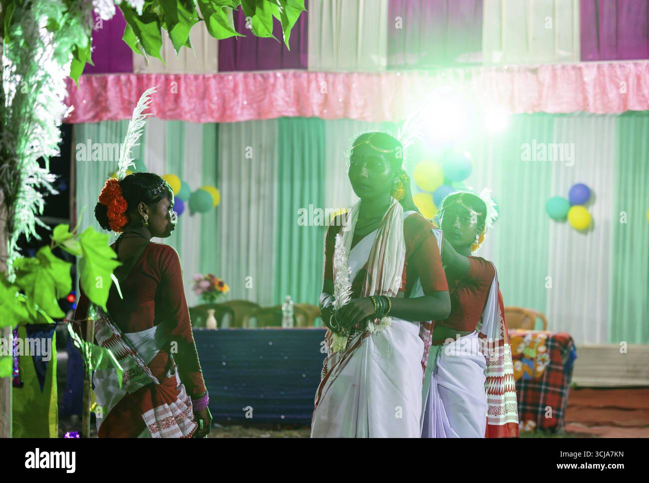 Members of the tea tribe community celebrate the vibrant Karam Festival ...