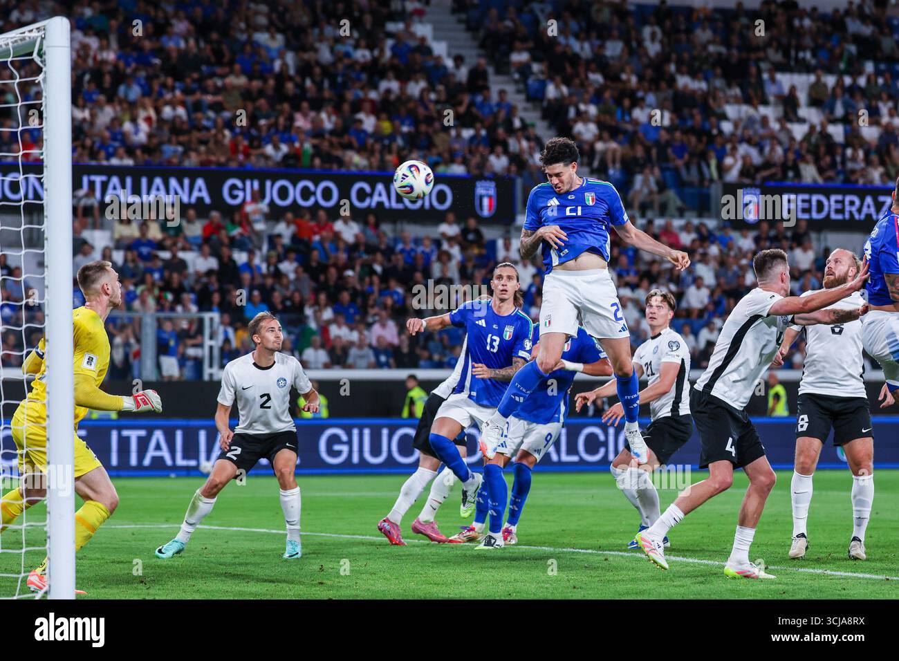 Alessandro Bastoni of Italy scores a goal during FIFA World Cup 2026 ...