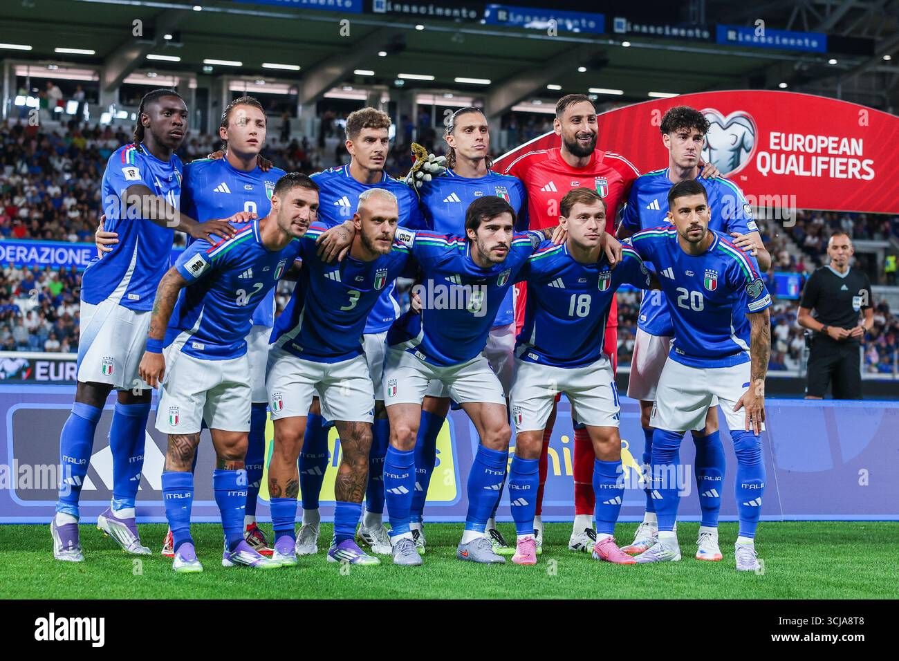Italy players line up during FIFA World Cup 2026 qualifier football ...